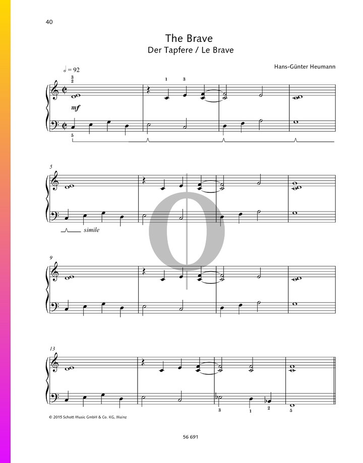 The Brave (Hans-Günter Heumann) Piano Sheet Music - OKTAV