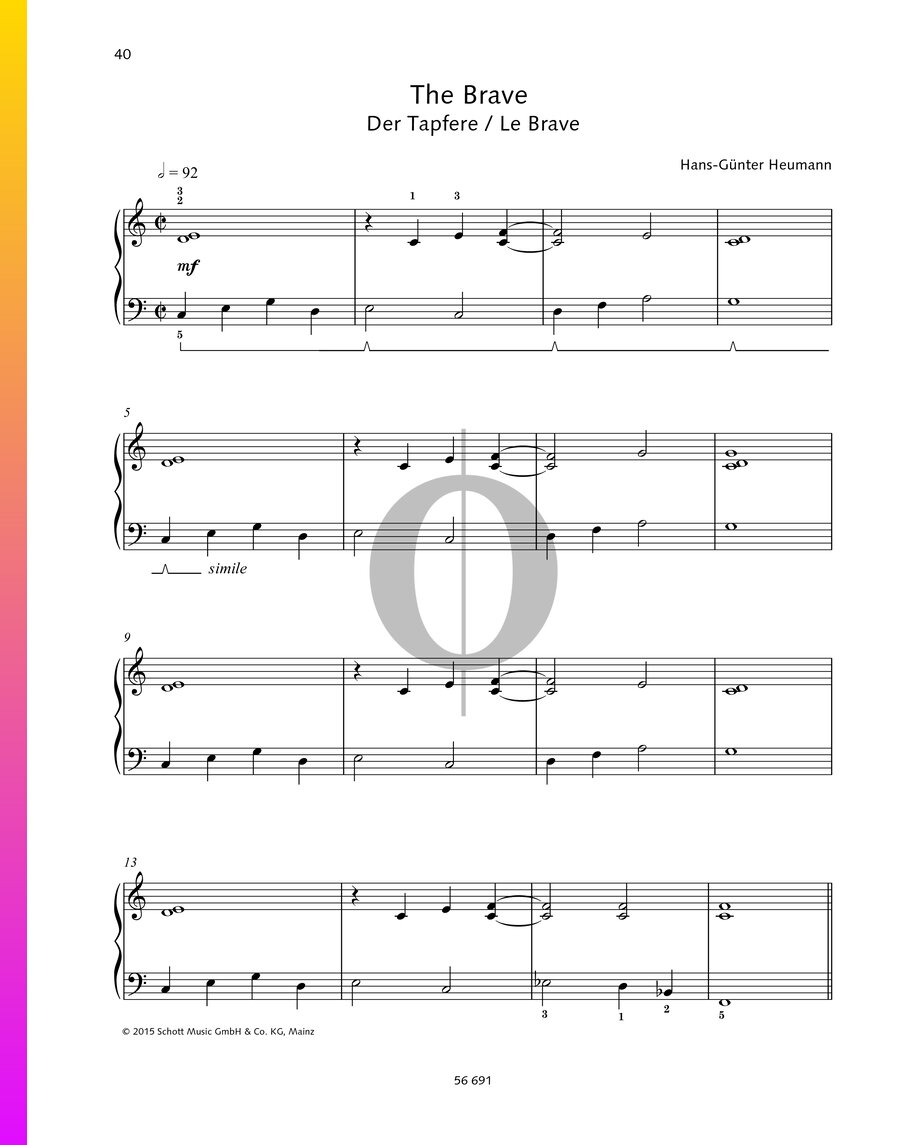 The Brave (Hans-Günter Heumann) Piano Sheet Music - OKTAV