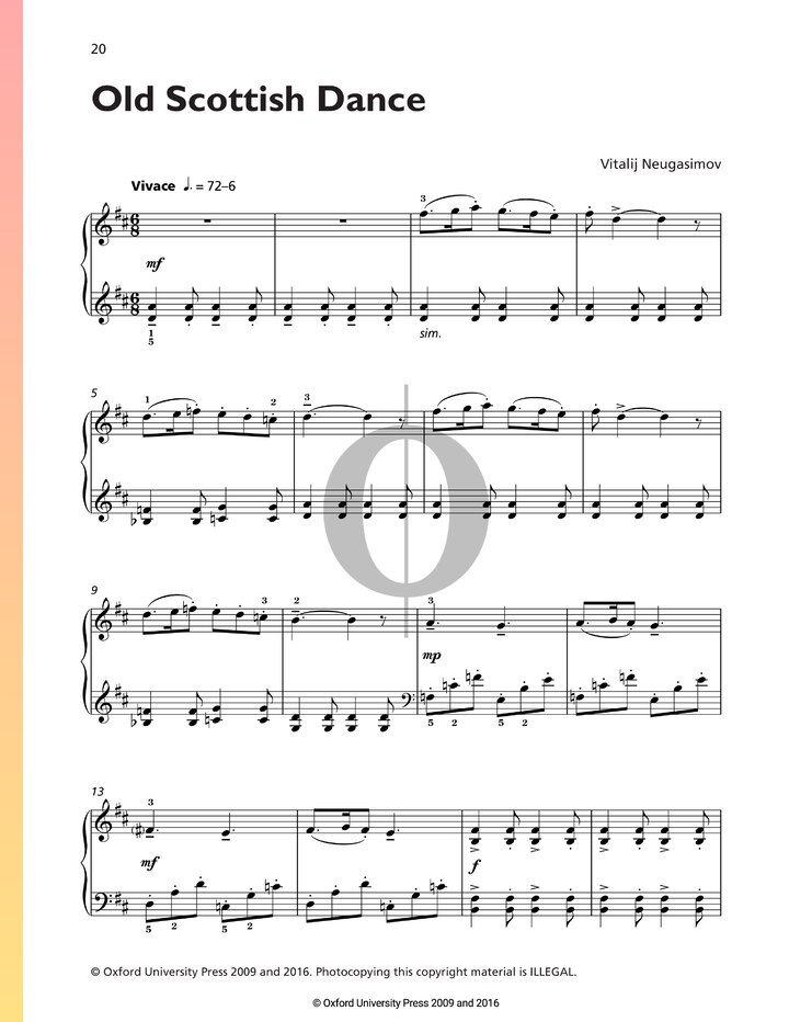 Old Scottish Dance (Vitalij Neugasimov) Piano Sheet Music - OKTAV