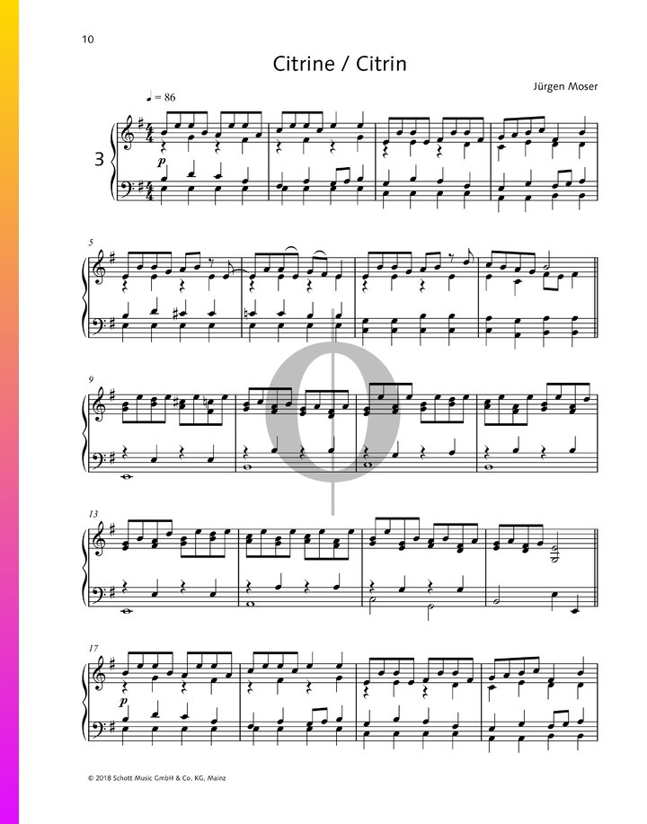 Citrine Sheet Music (Piano Solo) | PDF Download - OKTAV