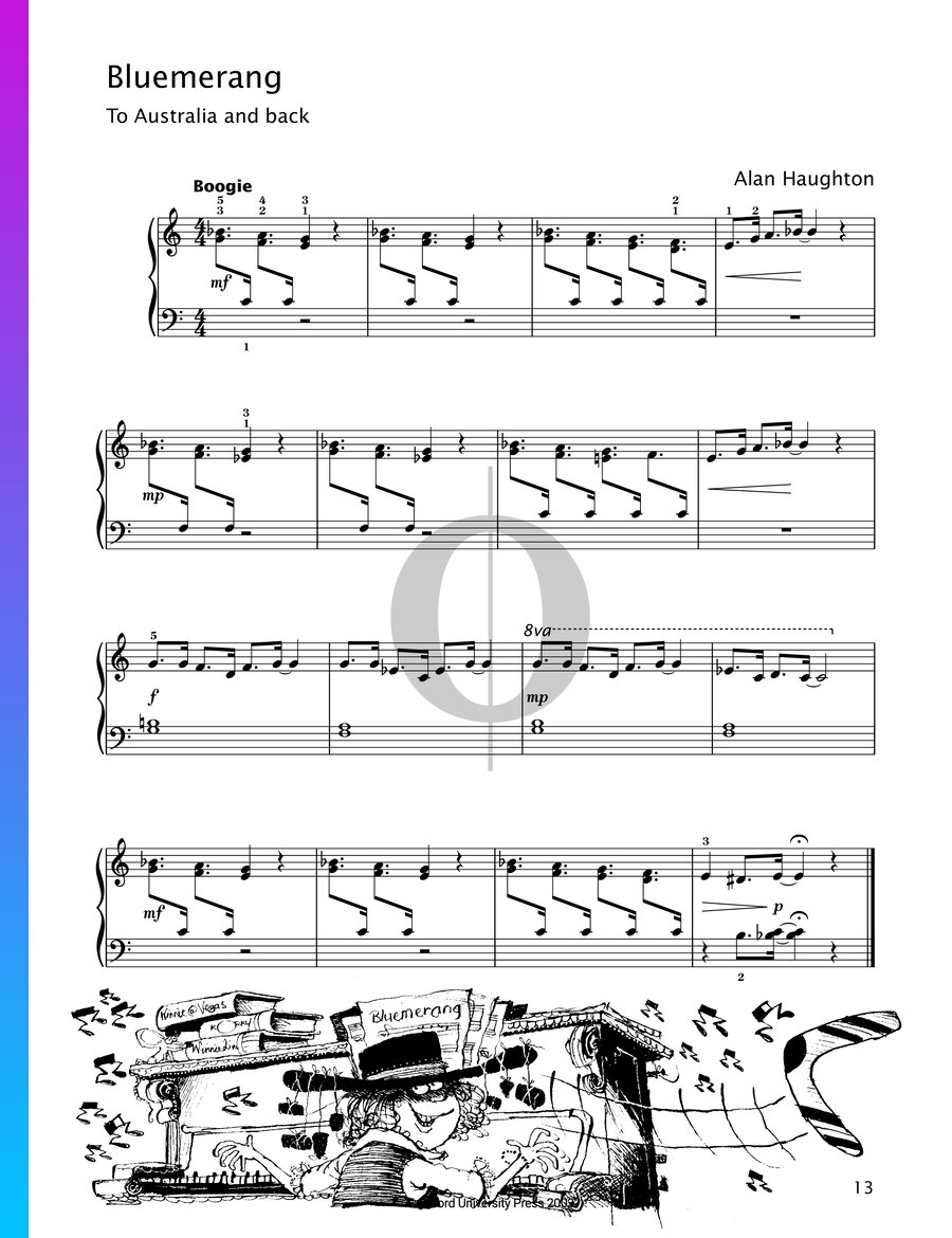 Bluemerang (Alan Haughton) Piano Sheet Music - OKTAV