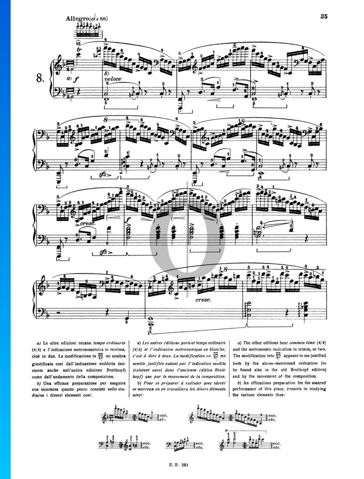 Étude in F Major, Op. 10 No. 8 » Frédéric Chopin - Partitions de piano ...