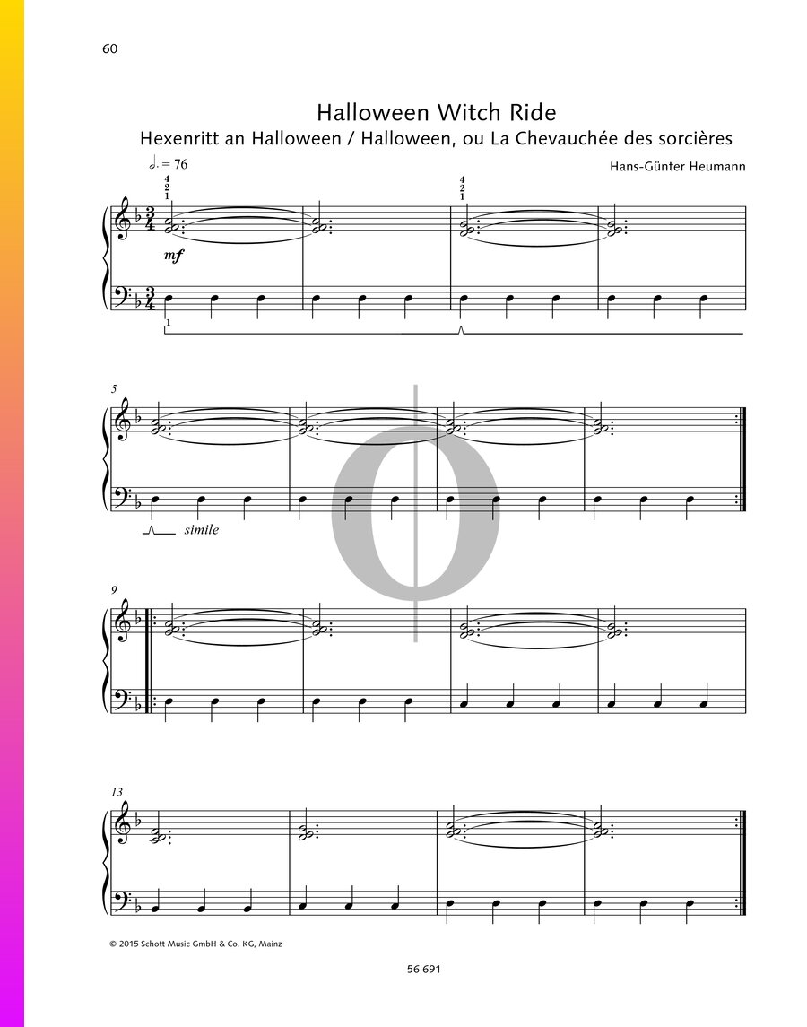 Halloween Witch Ride (Hans-Günter Heumann) Piano Sheet Music - OKTAV