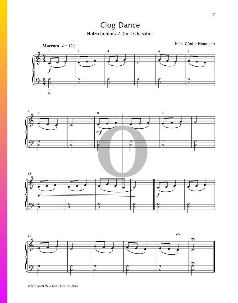 Clog Dance (Hans-Günter Heumann) Piano Sheet Music - OKTAV