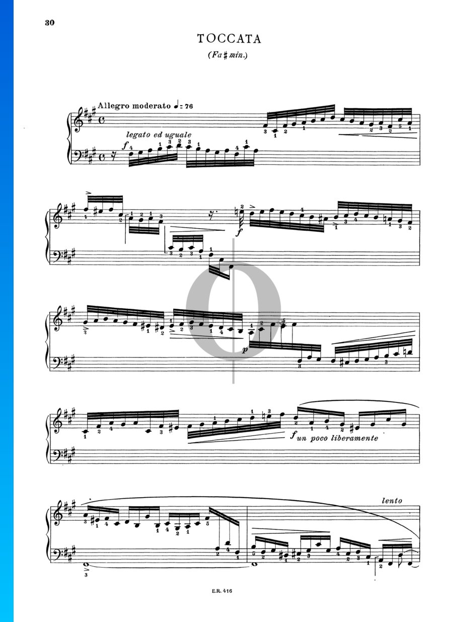 Toccata and Fugue in F-sharp Minor, BWV 912 (Johann Sebastian Bach ...