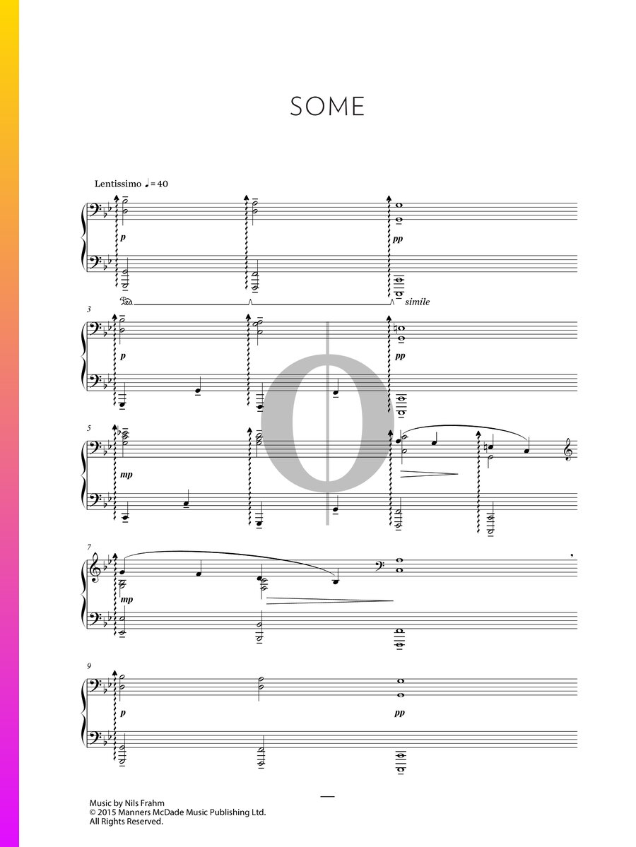 Some (Nils Frahm) Piano Sheet Music - OKTAV