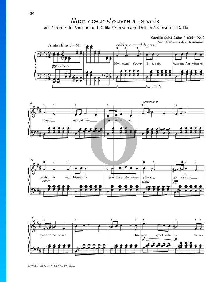 Samson and Delilah, Op. 47: Mon Cœur S'ouvre à Ta Voix (Camille Saint ...
