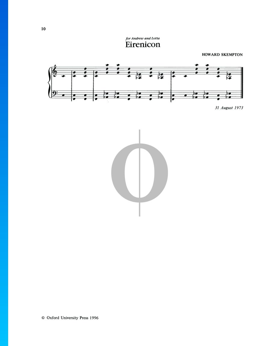 Eirenicon (Howard Skempton) Piano Sheet Music - OKTAV