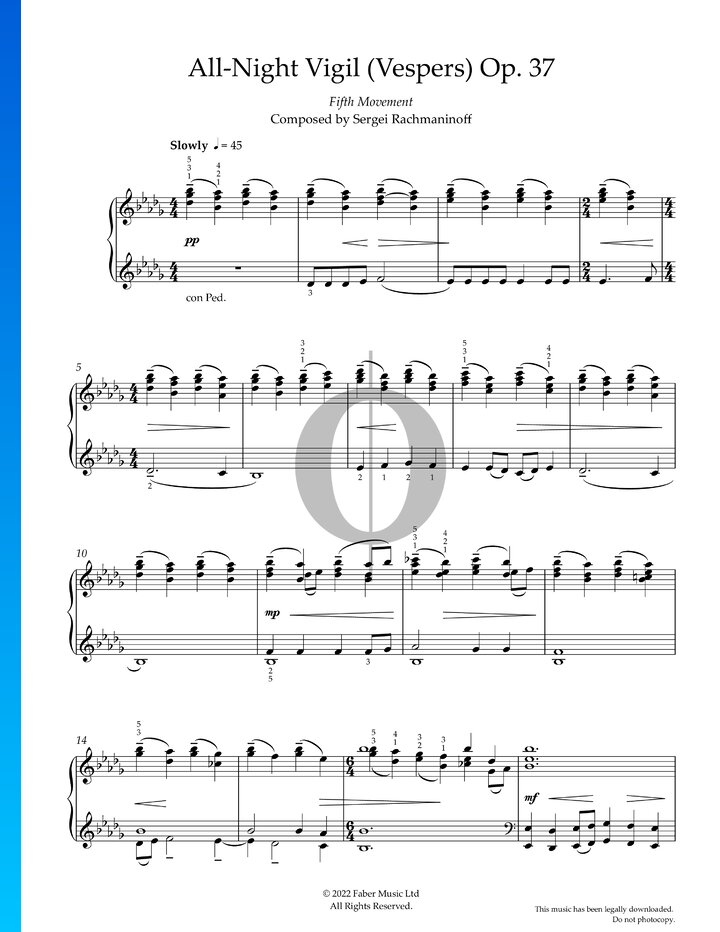 Nyne Otpushchayeshi - Vespers (All-Night Vigil) , Op. 37 (Sergei ...