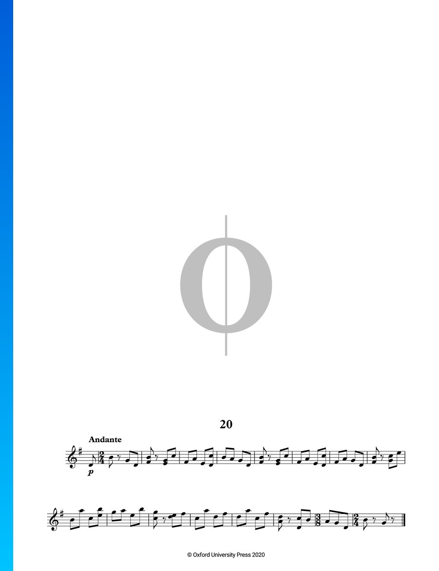 24 Preludes and Fugues: No. 20 in G Major (Howard Skempton) Piano Sheet ...