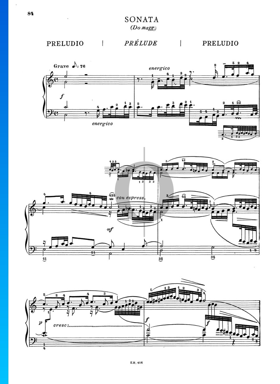 Sonata in C Major, BWV 966: 1. Prelude » Johann Sebastian Bach ...