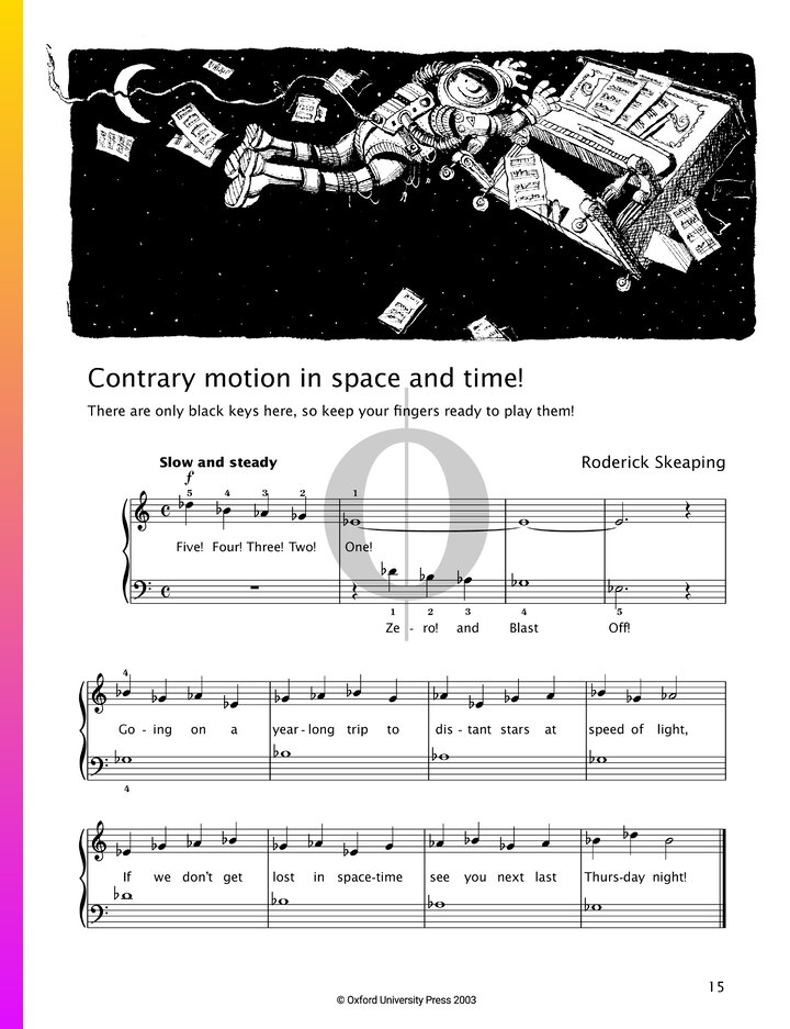 Contrary motion in space and time! (Roderick Skeaping) Piano Sheet ...