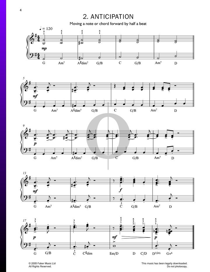 Anticipation (John Kember) Piano Sheet Music - OKTAV