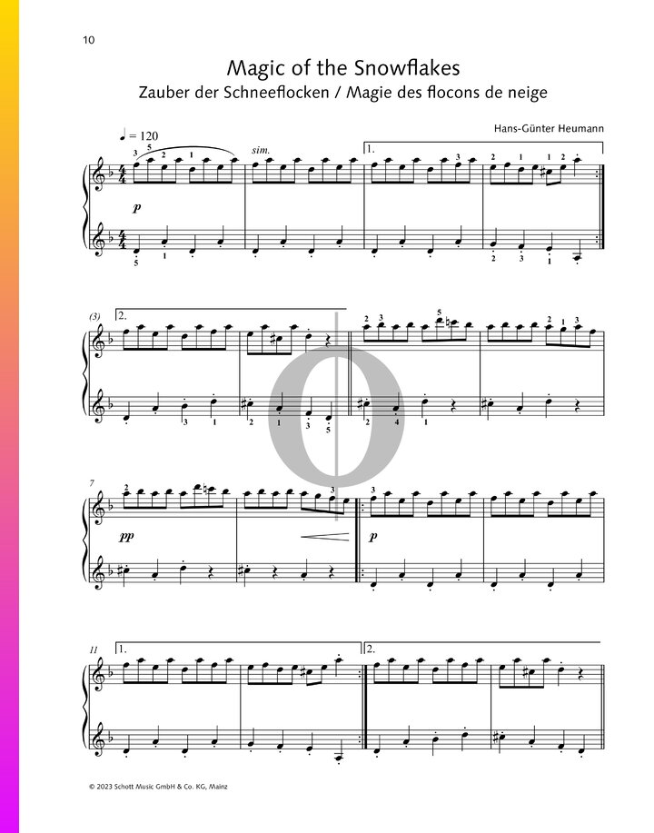 Magic of the Snowflakes (Hans-Günter Heumann) Piano Sheet Music - OKTAV