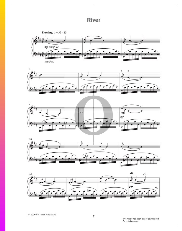 River (Paul Harris) Piano Sheet Music - OKTAV