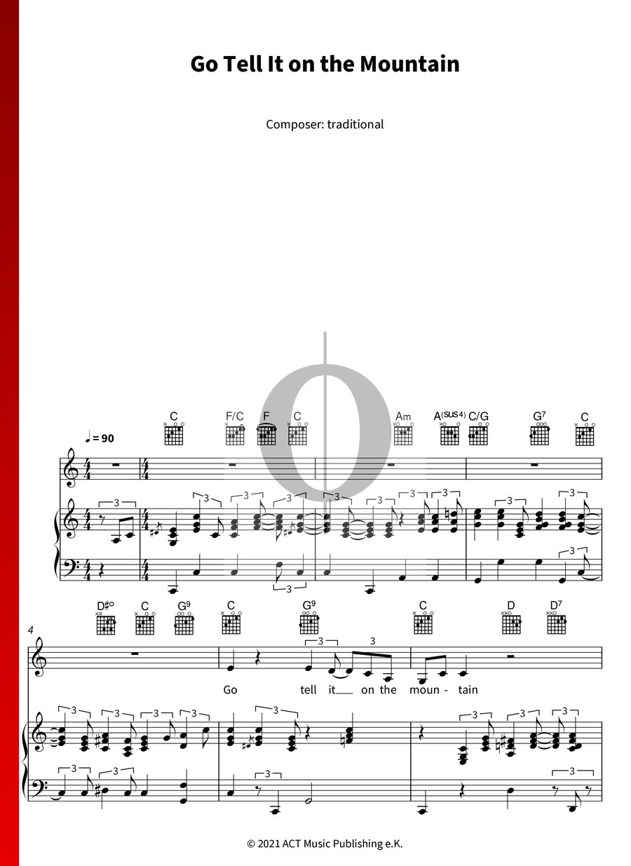 Go Tell It On The Mountain (Nils Landgren & Friends) Piano Sheet Music ...