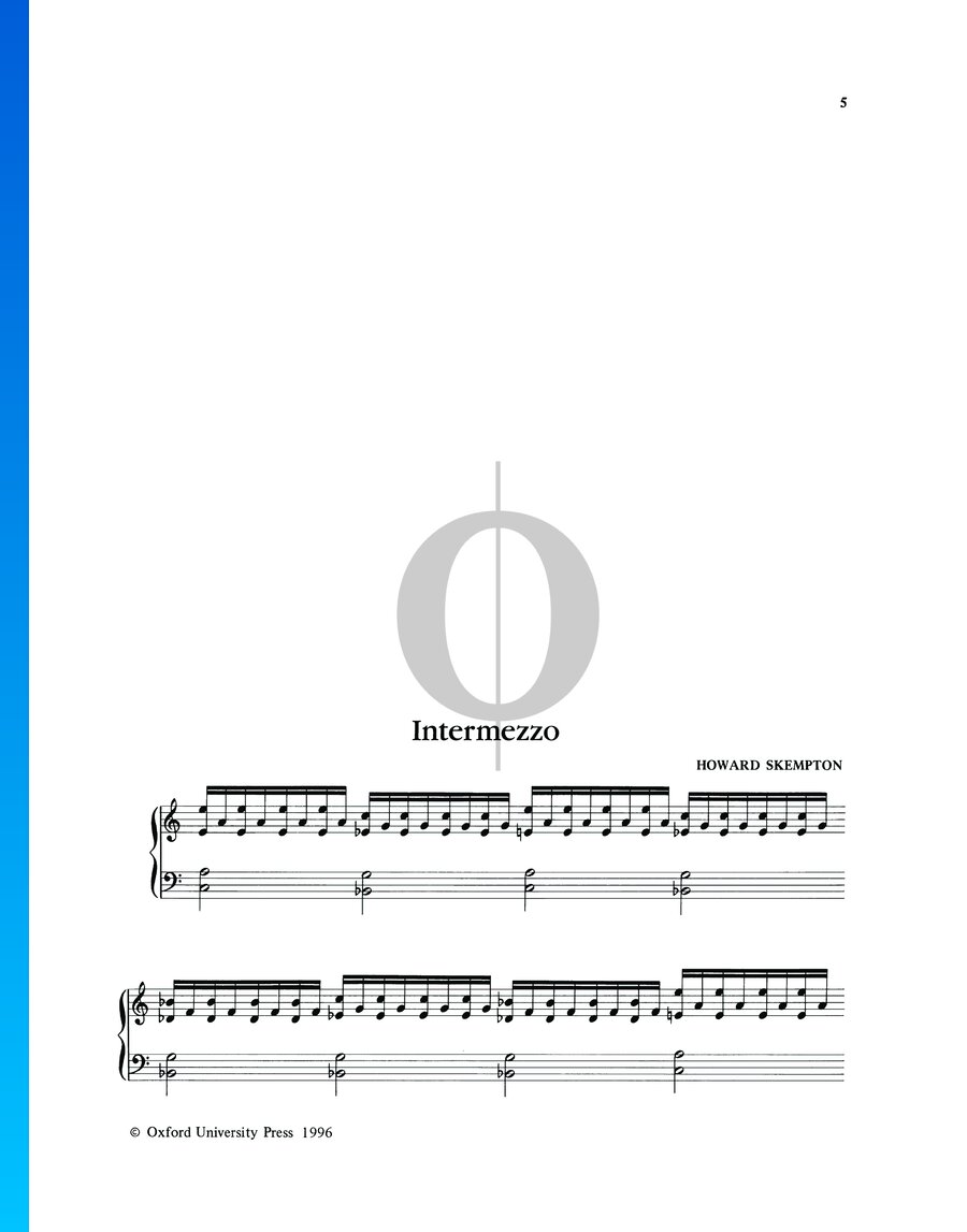 Intermezzo (Howard Skempton) Piano Sheet Music - OKTAV