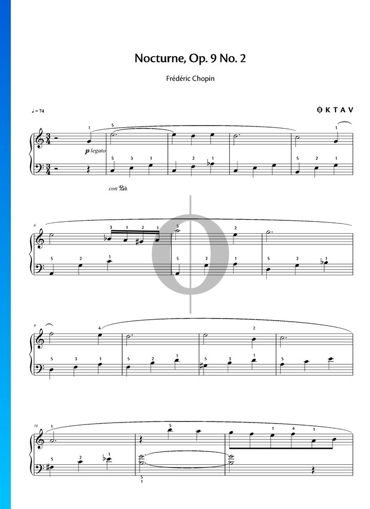 Learn Nocturne in E-flat Major, Op. 9 No. 2 - Easy Piano Tutorial - OKTAV