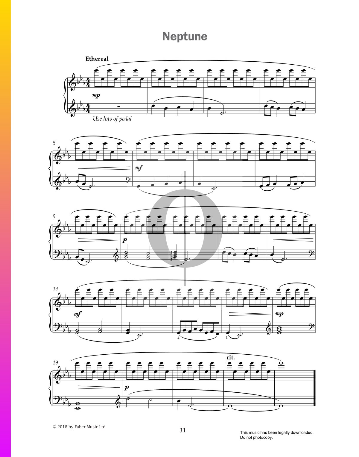 Neptune (Paul Harris) Piano Sheet Music - OKTAV