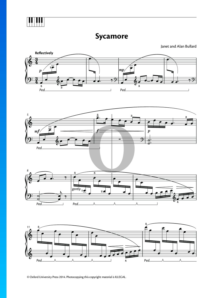 Sycamore (Janet Bullard, Alan Bullard) Piano Sheet Music - OKTAV