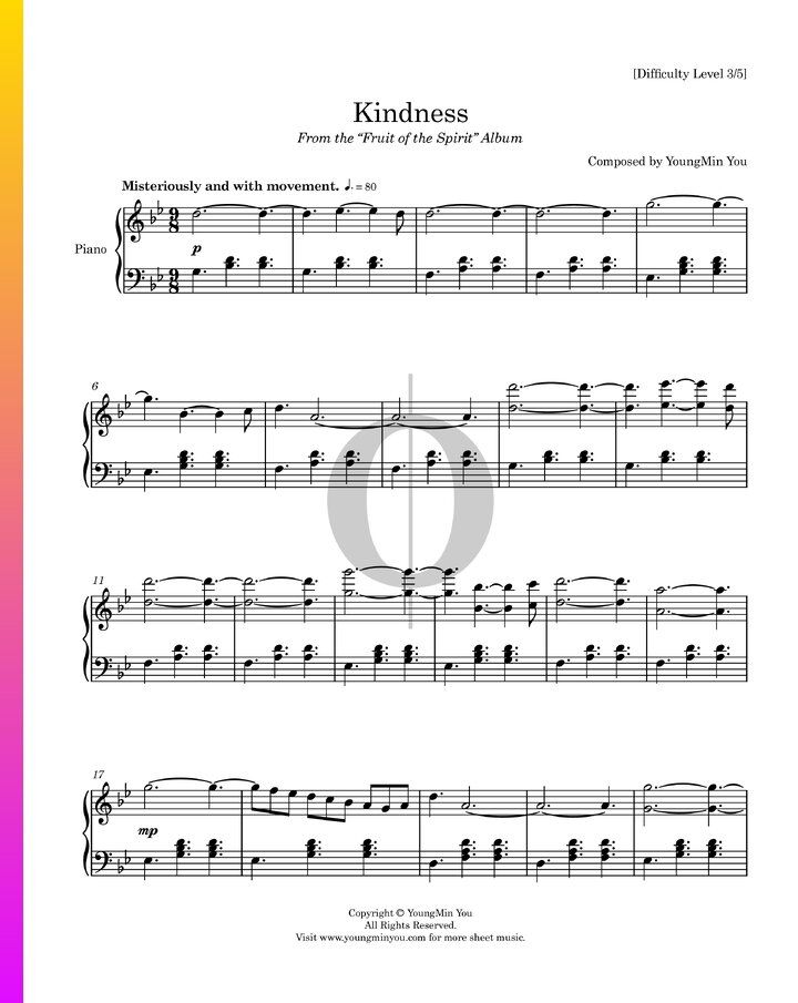 Kindness (YoungMin You) Piano Sheet Music - OKTAV