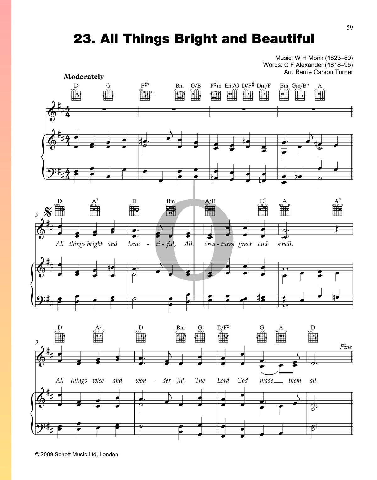 All Things Bright And Beautiful William Henry Monk Partitions De All Things Bright And Beautiful William Henry Monk Partitions De