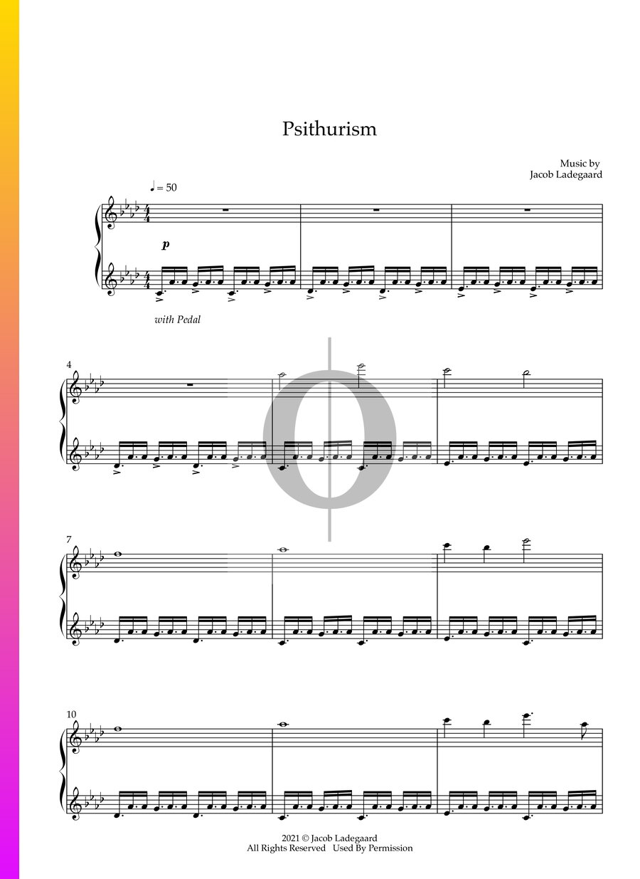 Psithurism (Jacob's Piano) Piano Sheet Music - OKTAV