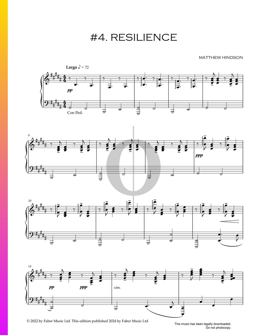 Resilience (Matthew Hindson) Piano Sheet Music - OKTAV Resilience (Matthew Hindson) Piano Sheet Music - OKTAV