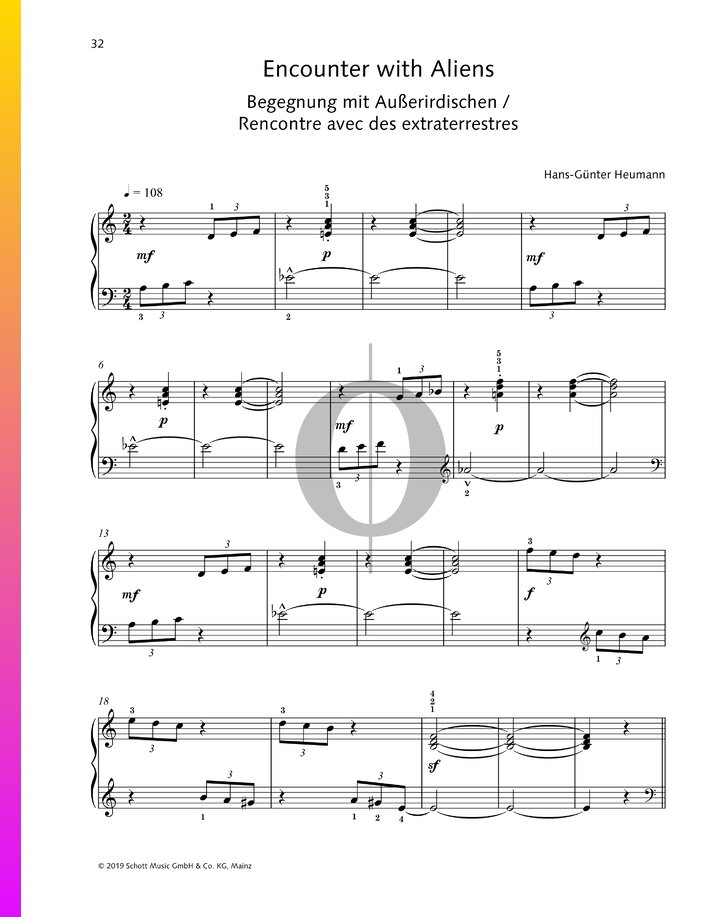 Encounter with Aliens (Hans-Günter Heumann) Piano Sheet Music - OKTAV