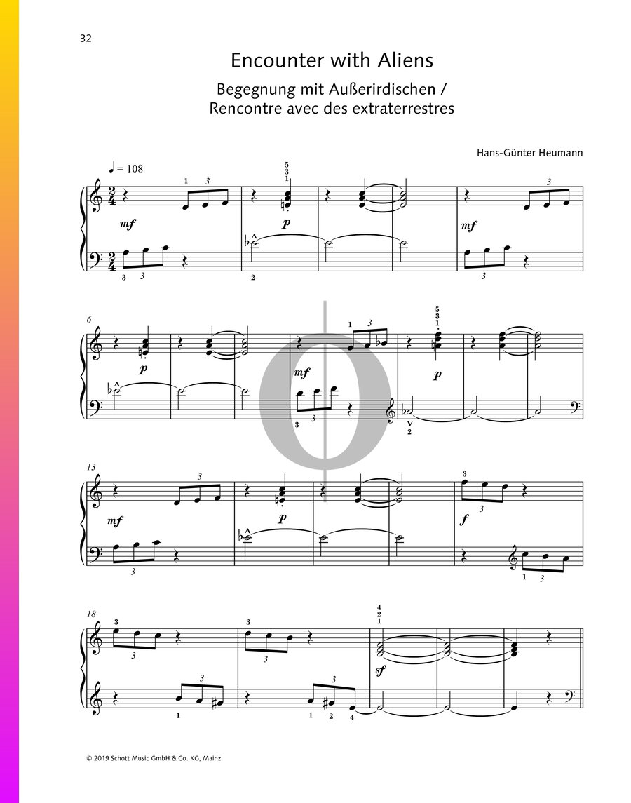 Encounter with Aliens (Hans-Günter Heumann) Piano Sheet Music - OKTAV