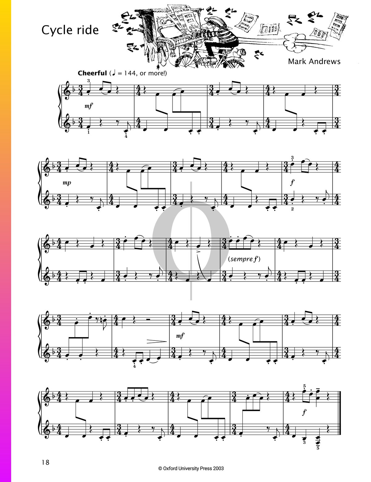 Cycle ride (Mark Andrews) Piano Sheet Music - OKTAV