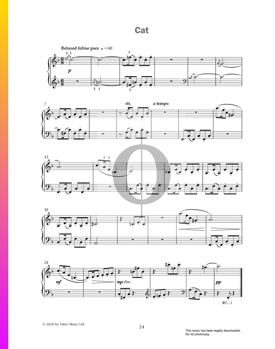 Cat (Paul Harris) Piano Sheet Music - OKTAV