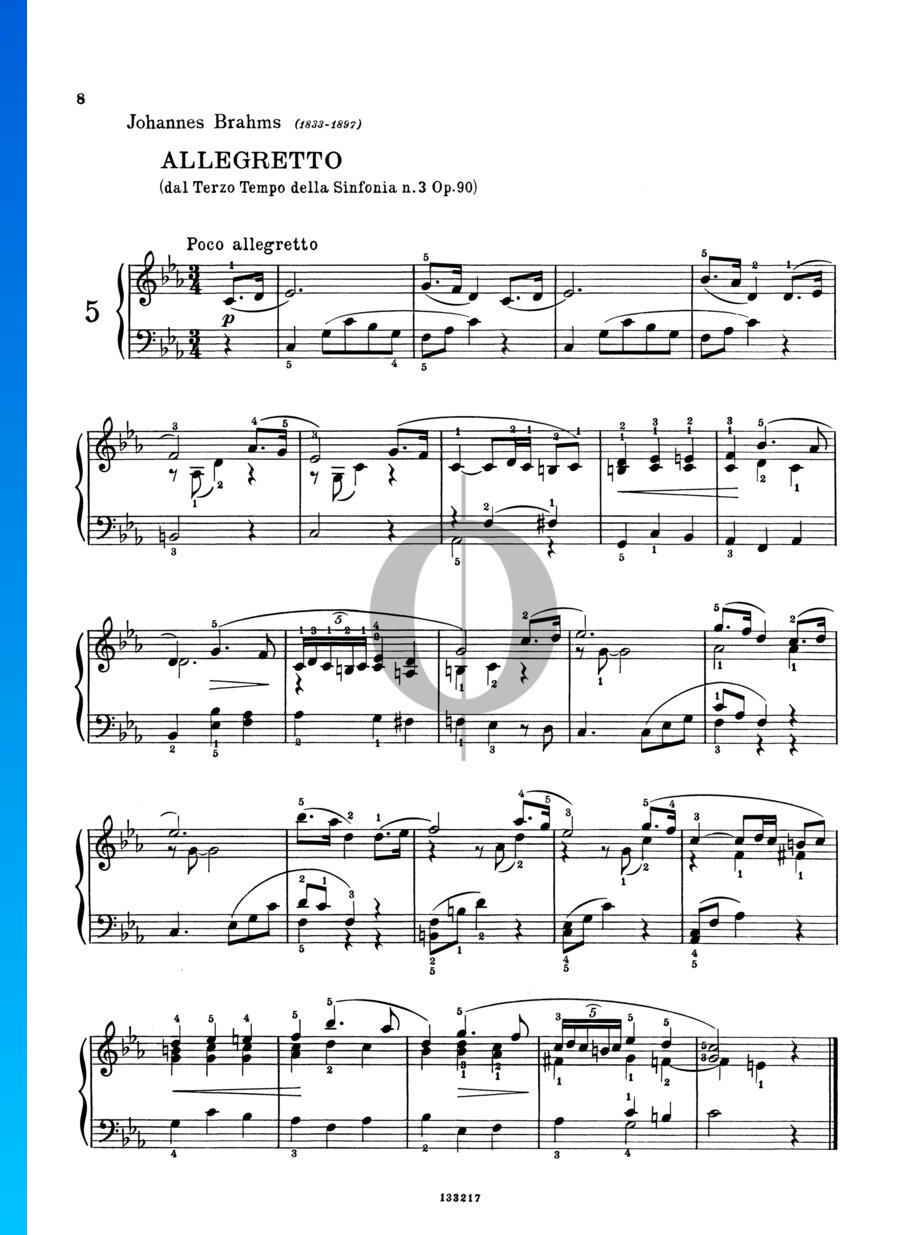 Symphony No. 3 in F Major, Op. 90: 3. Poco allegretto (Johannes Brahms ...