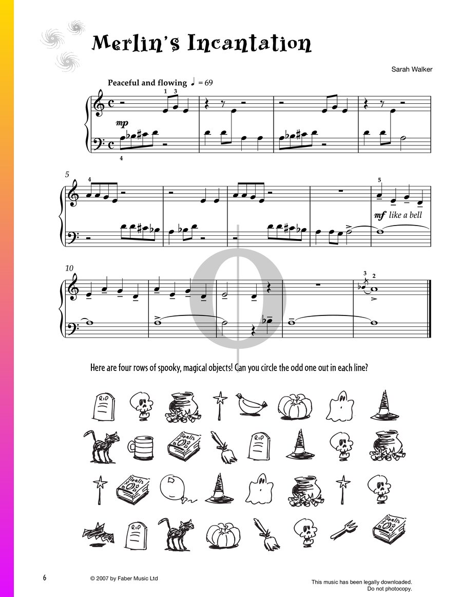 Merlin's Incantation (Sarah Walker) Piano Sheet Music - OKTAV