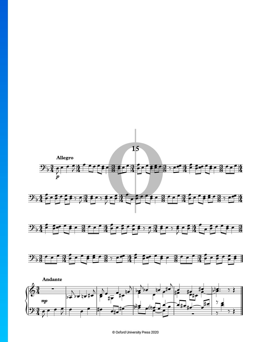 24 Preludes and Fugues: No. 15 in D Minor (Howard Skempton) Piano Sheet ...