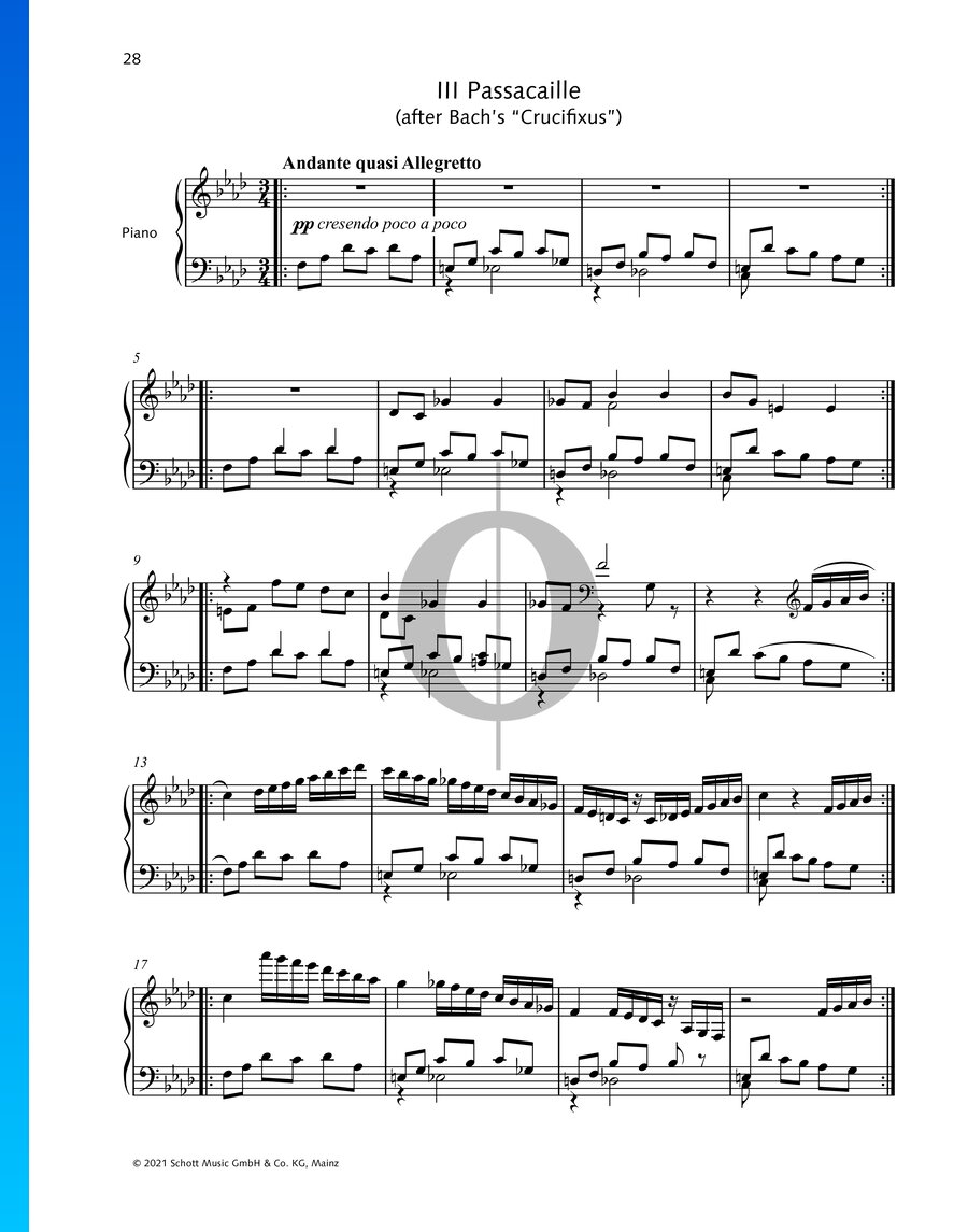 Passacaille (After "Crucifixus" from Mass in B Minor, BWV 232, No. 17 ...