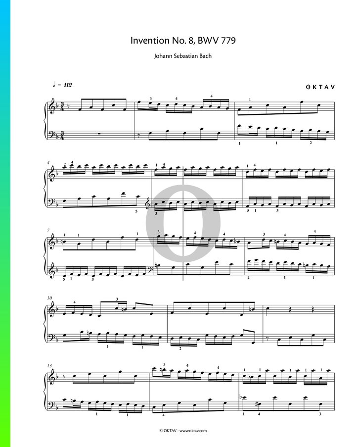 Invention 8, BWV 779 Piano Sheet Music from Squid Game: Season 2 by ...