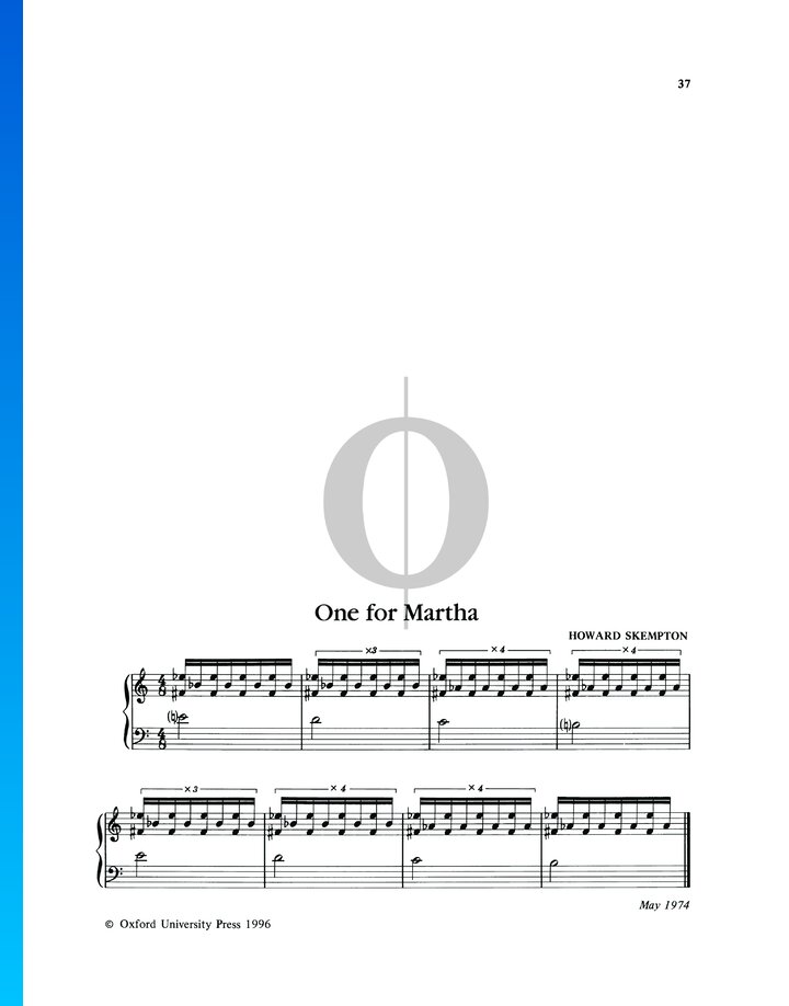 One for Matha (Howard Skempton) Piano Sheet Music - OKTAV