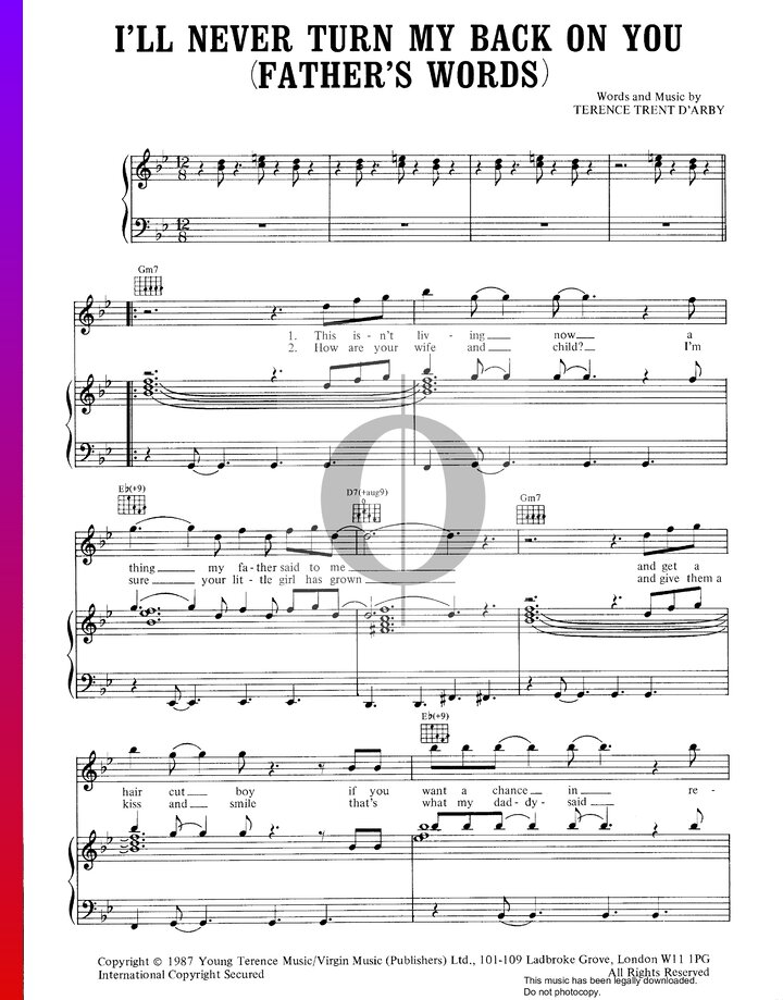 I'll Never Turn My Back On You (Father's Words) (Sananda Maitreya ...